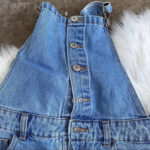 Forever 21 | Jeans | Forever 2 Button Distressed Cut Off Overalls ...